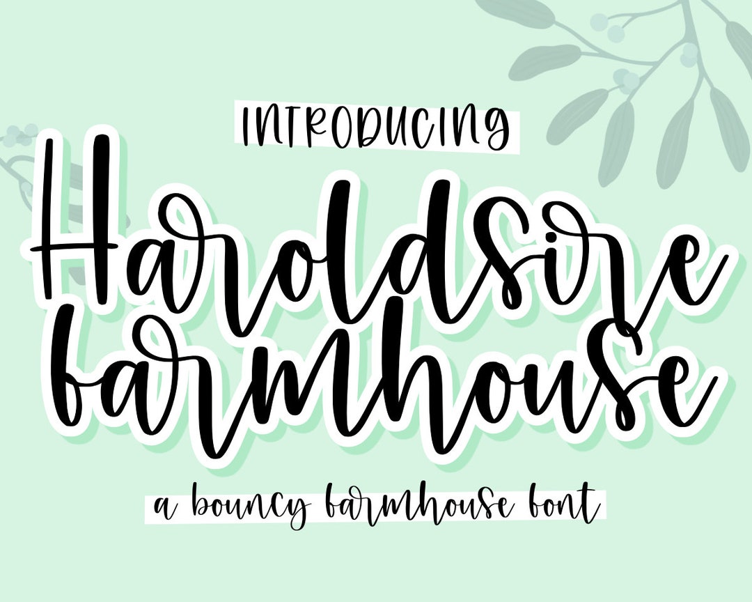 Farmhouse Font, Farmhouse Alphabet, Script Font, Cursive Font ...