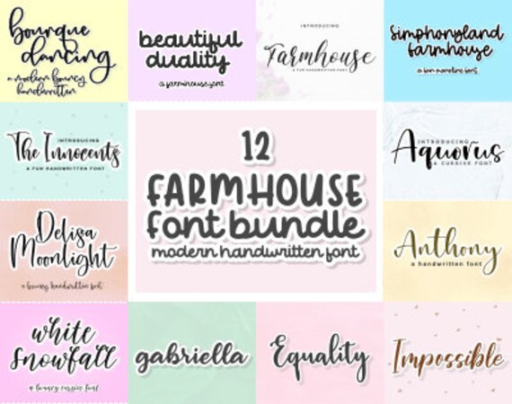 Cursive Fonts Bundle Cursive Fonts for Cricut Cursive Font - Etsy UK