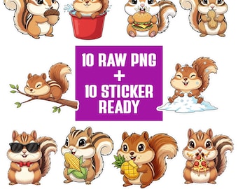 Kawaii Hamster PNG Bundle | Hammy Clipart Set | Cartoon Characters ...