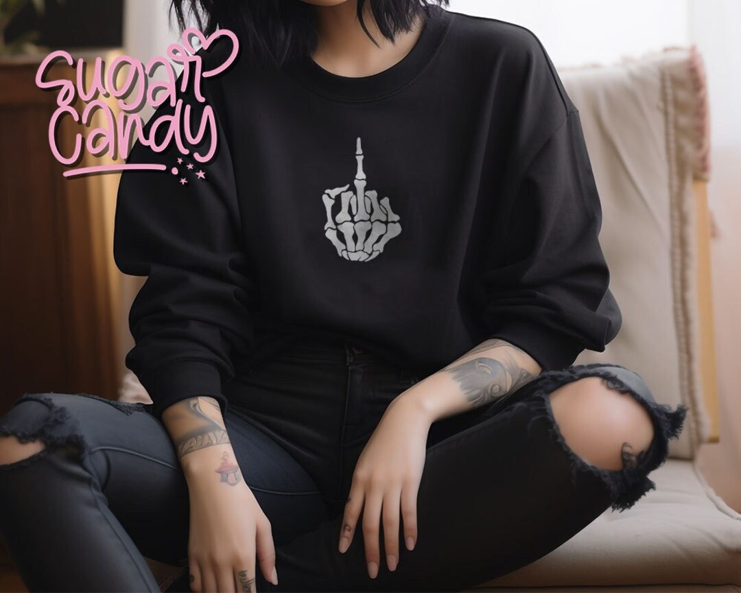 Skeleton Middle Finger Instant Download SVG, PNG, EPS, Dxf, Jpg Digital ...