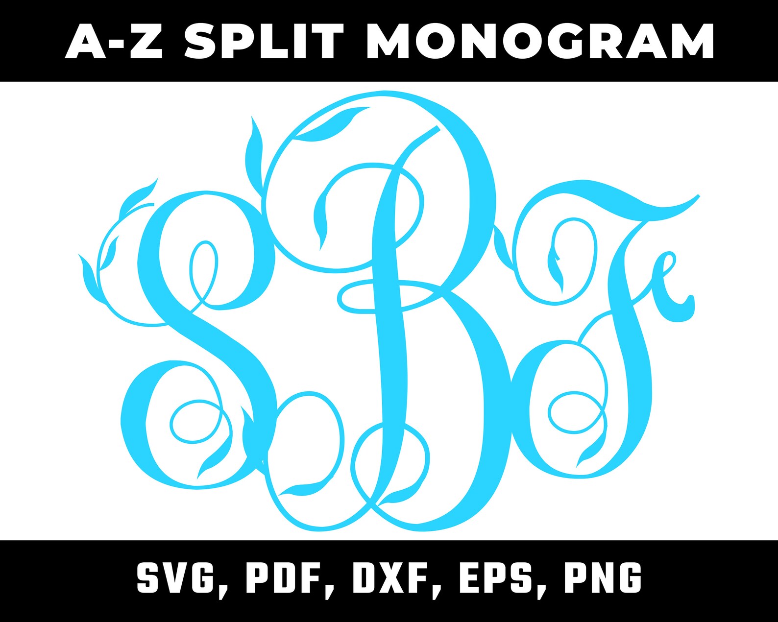 SVG Monogram /PNG Alphabet Fancy Monogram Alphabet Digital - Etsy