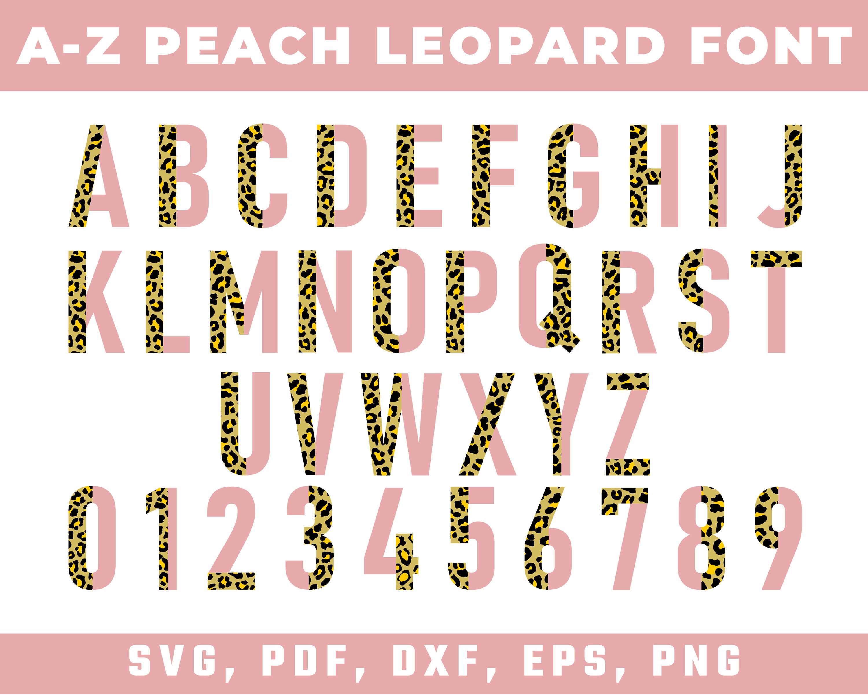 Leopard font for cricut Leopard Font SVG leopard font png Animal font ...