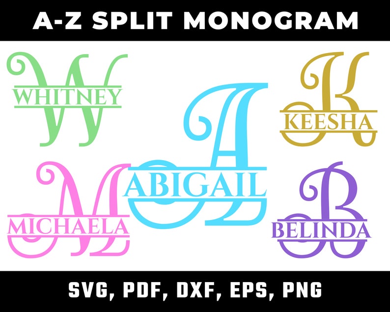 SVG Monogram /PNG Alphabet Fancy Monogram Alphabet Digital | Etsy