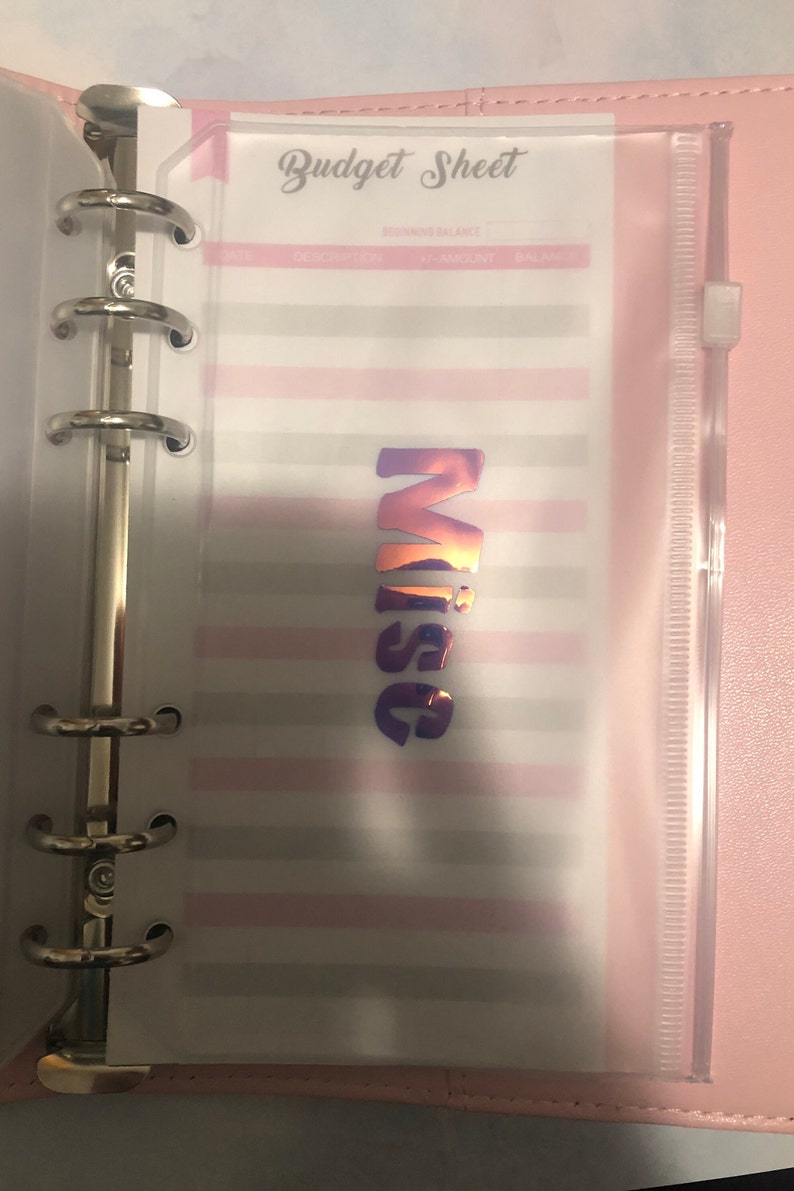 A6 Personalized Budget Binders, Cash Envelopes, Budget Sheets, Money ...