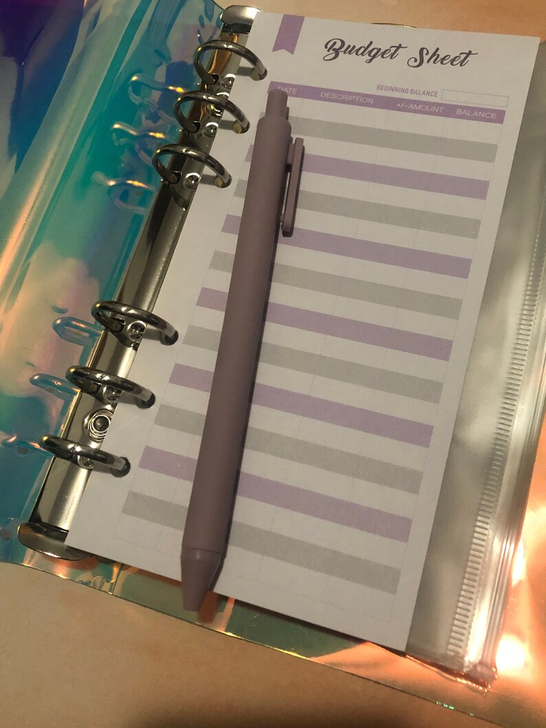 A6 Personalized Budget Binders, Cash Envelopes, Budget Sheets, Money ...