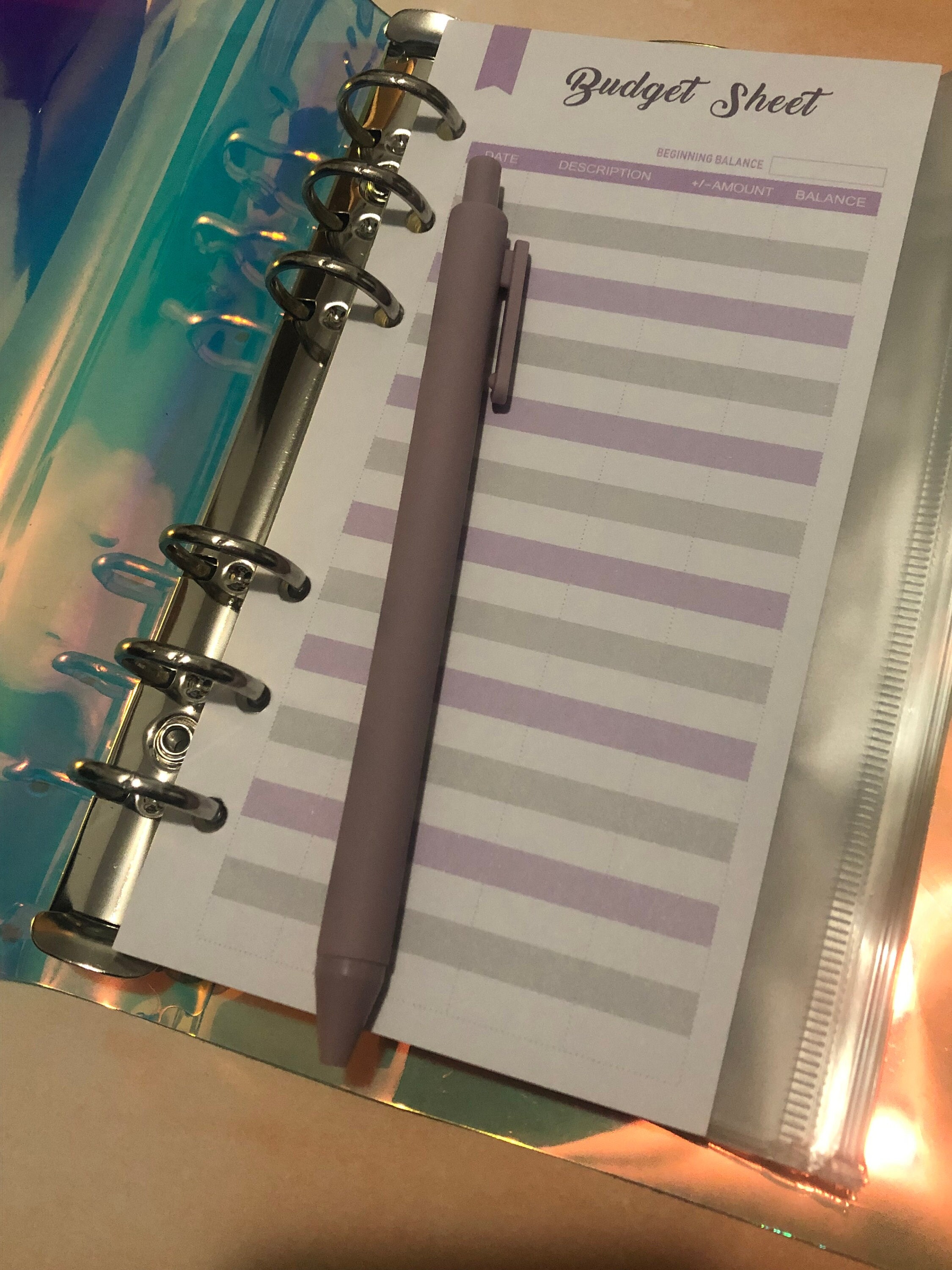 A6 Personalized Budget Binders, Cash Envelopes, Budget Sheets, Money ...