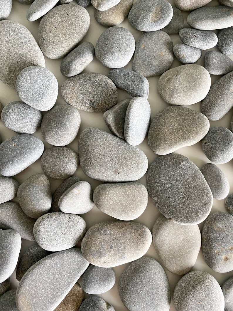 Grey Beach Pebbles 100 Beach Stones Sea Rocks - Etsy