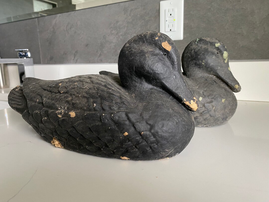 Antique Carry-lite Dura-beak Paper Mache Duck Decoy - Antique Duck ...