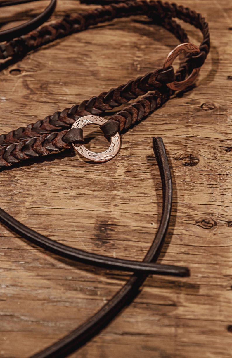 Twisted Iron- Rose Gold Metal Ring Reins - Western Headstall - Western ...