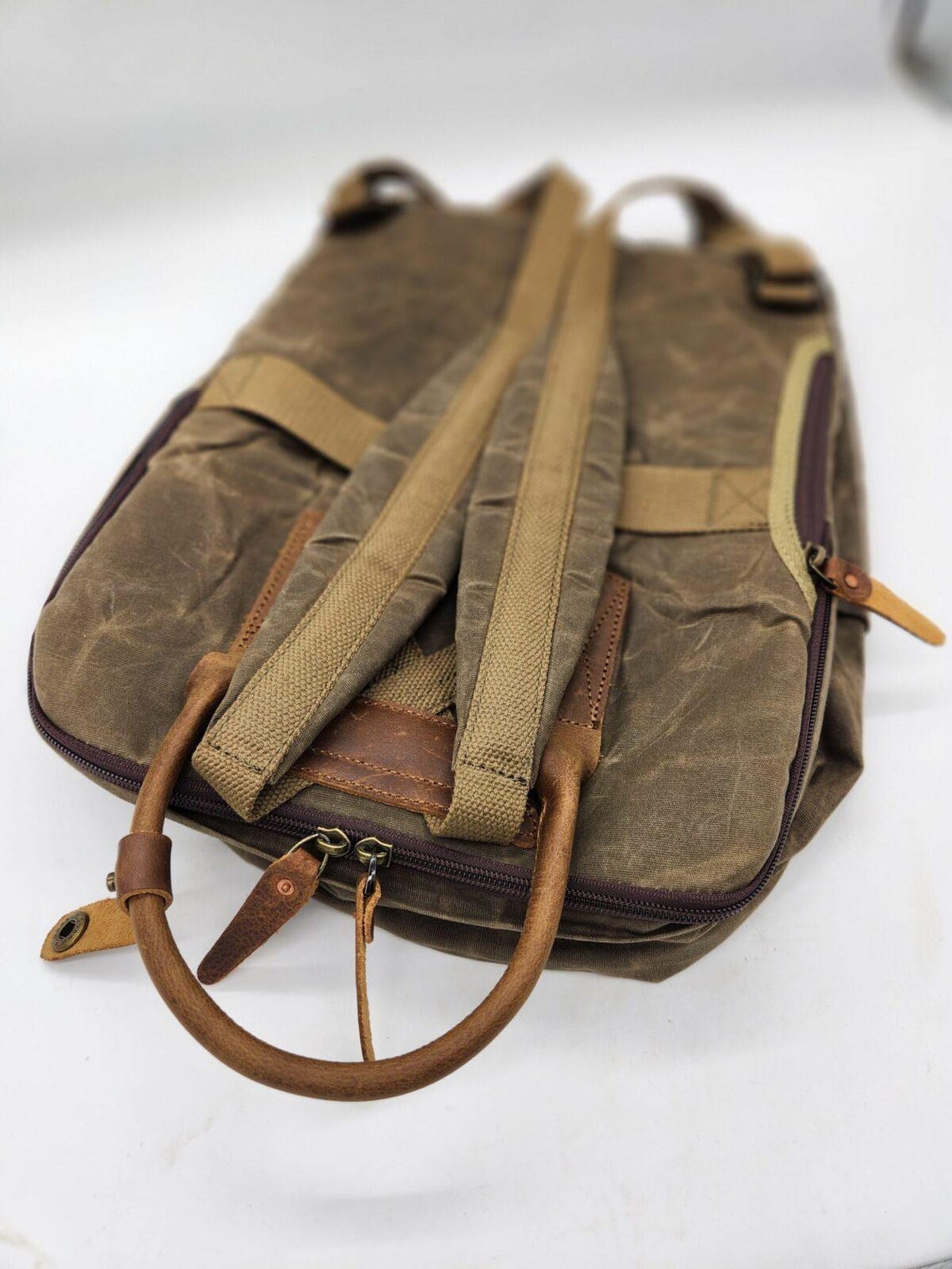 The Rocky Mountain Zip up Backpack- Explorer Series Waterproof Waxed ...