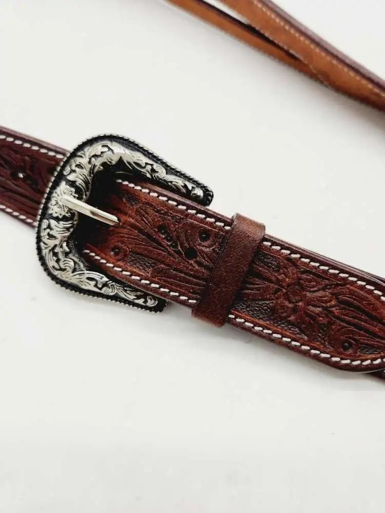 Belt Style Split Ear Headstall With Tooling - Western Headstall ...