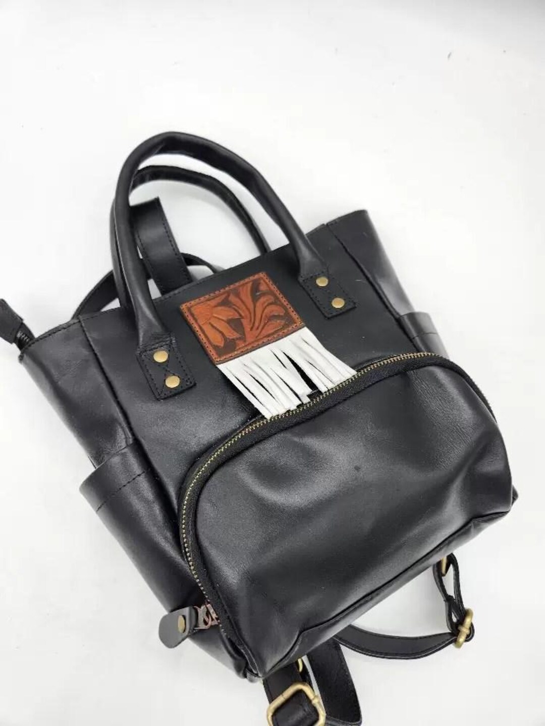 Mini Backpack/purse - Bronco Buster- Soft Leather - Rustic Western ...