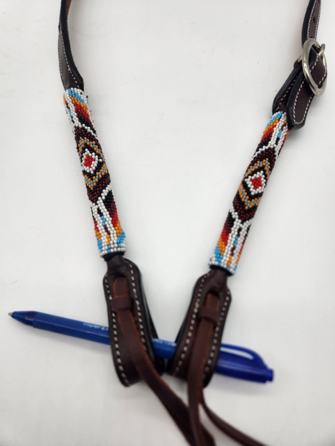 Navajo Rug Beaded Split Ear Headstall Western Bridle Horse Headstalls ...