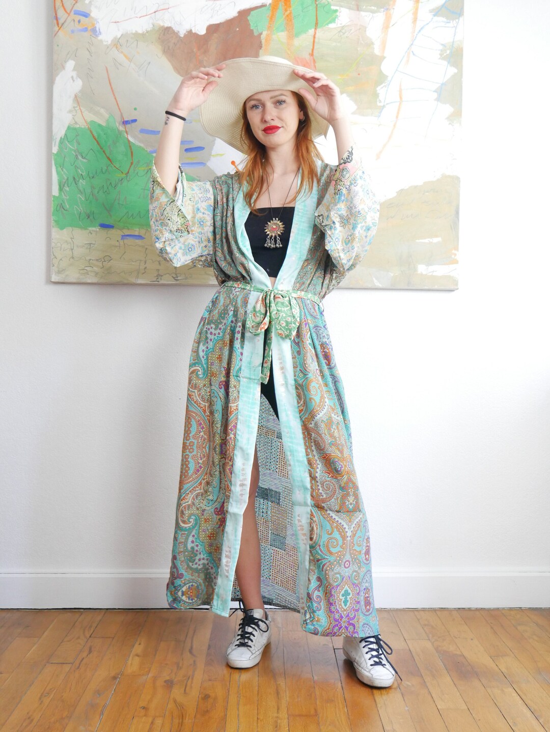 ZAZO Luxury Robes for Women Kimono Dressing Gowns for Women Long Kimono ...