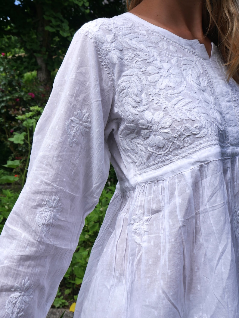 Women 100% Cotton White Dress Summer Dresses Maxi Dress Tunic Abaya ...