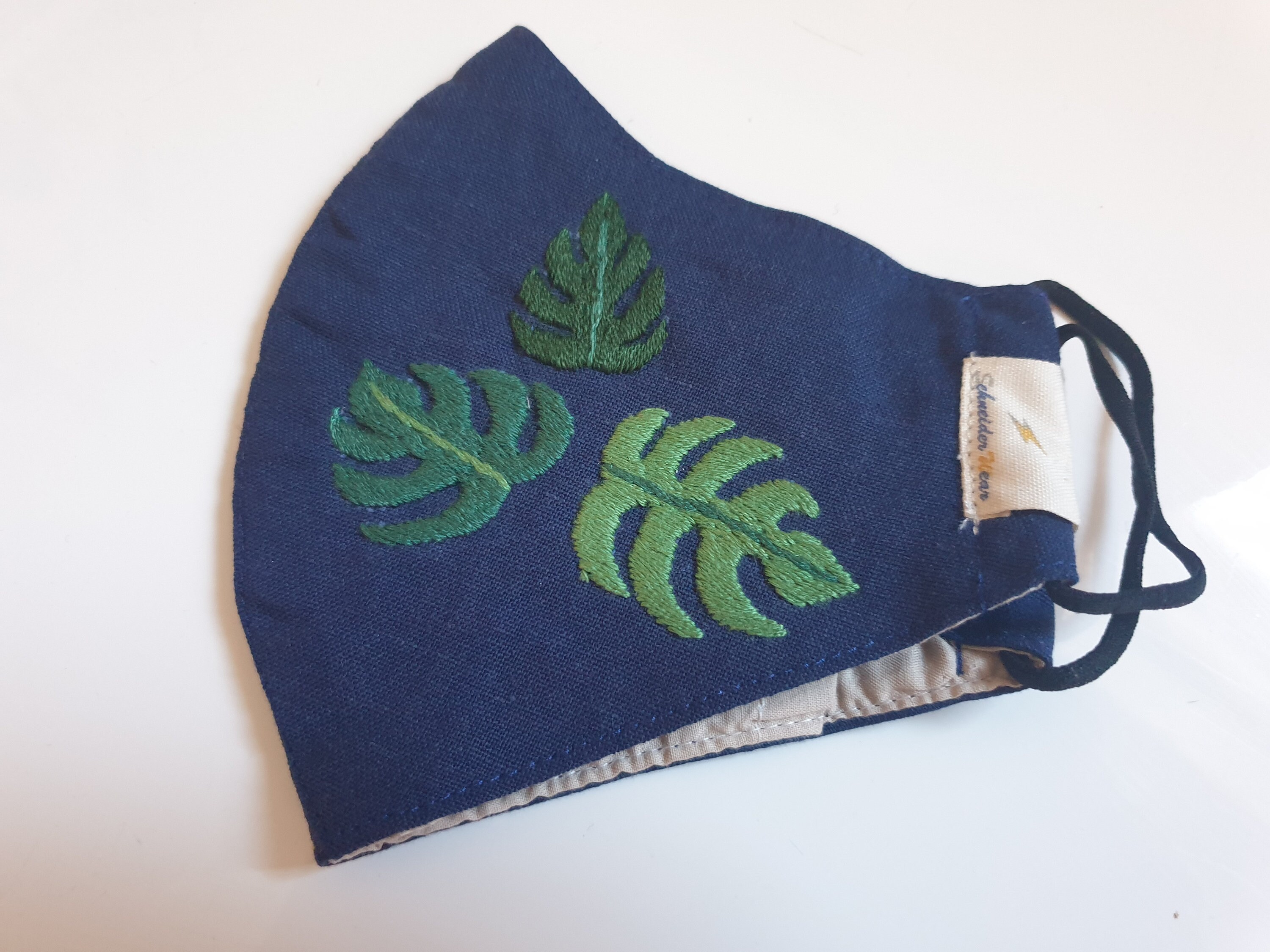 Hand Embroidered 3-layer Linen Mask With Nose Wire, Linen Material - Etsy