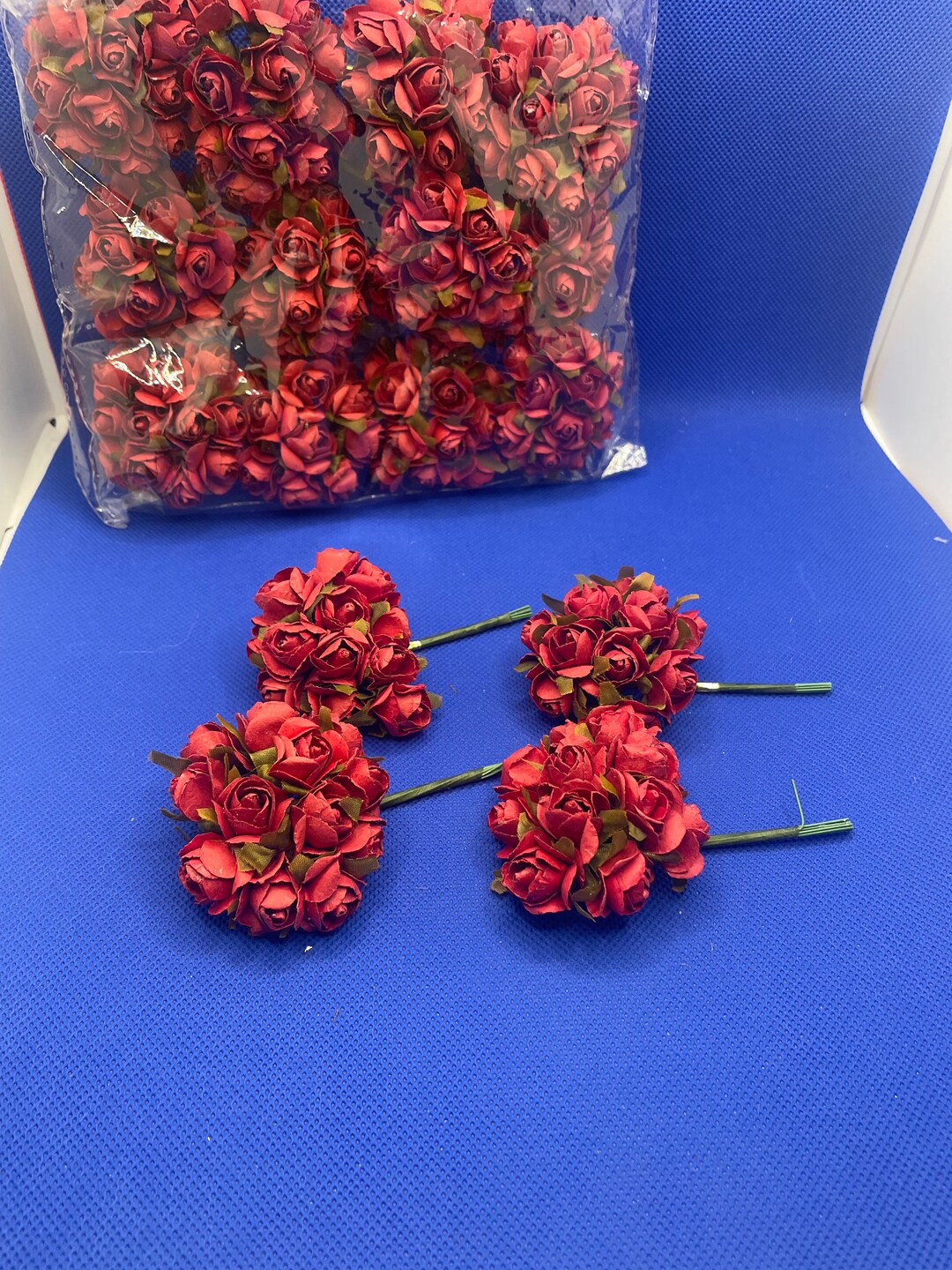 48 Mini Red Roses, Bunches of 12 You Get 4 Bunches, Use for ...