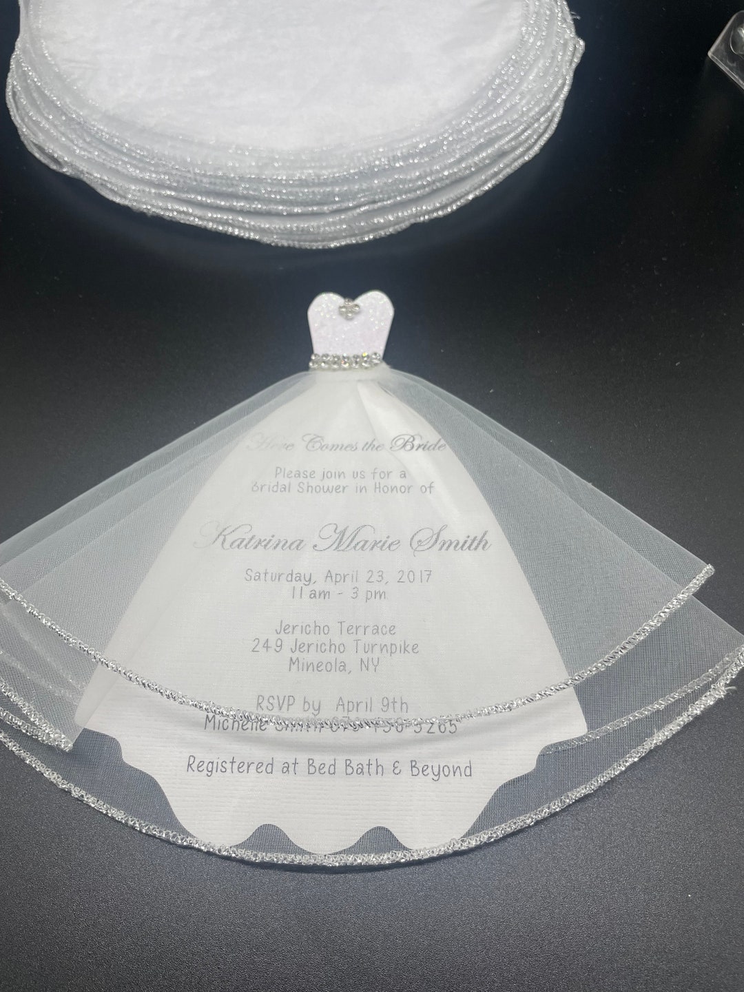 Silver Edged Tulle Circles, Wedding Favor Wraps, Party Decor (25 Pieces ...
