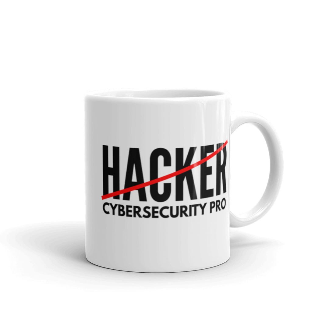 Hacker crossed Out Cybersecurity Pro Cyber Security Mug, Infosec Mug ...