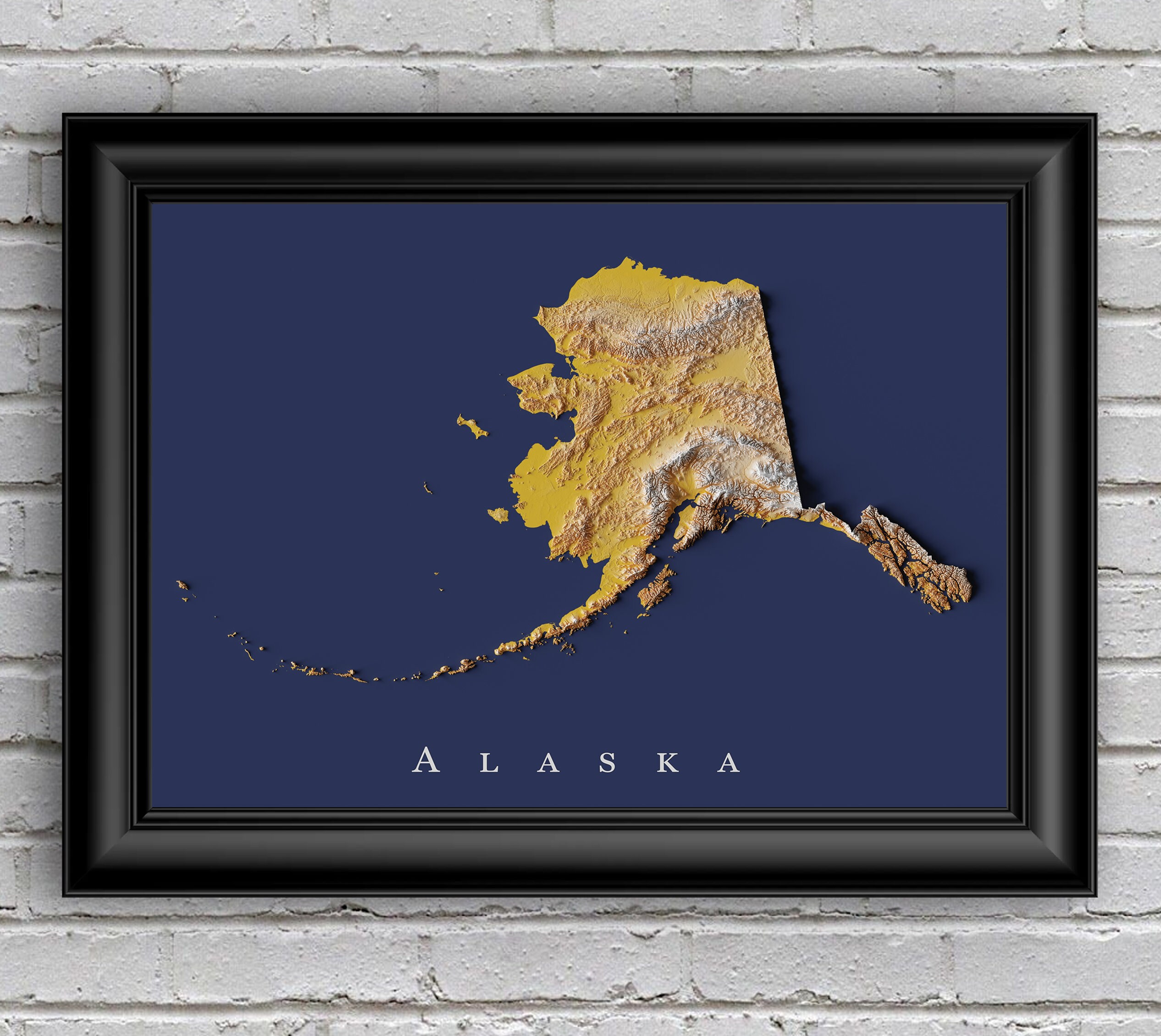 Alaska Relief Map | Printable Decor - Etsy