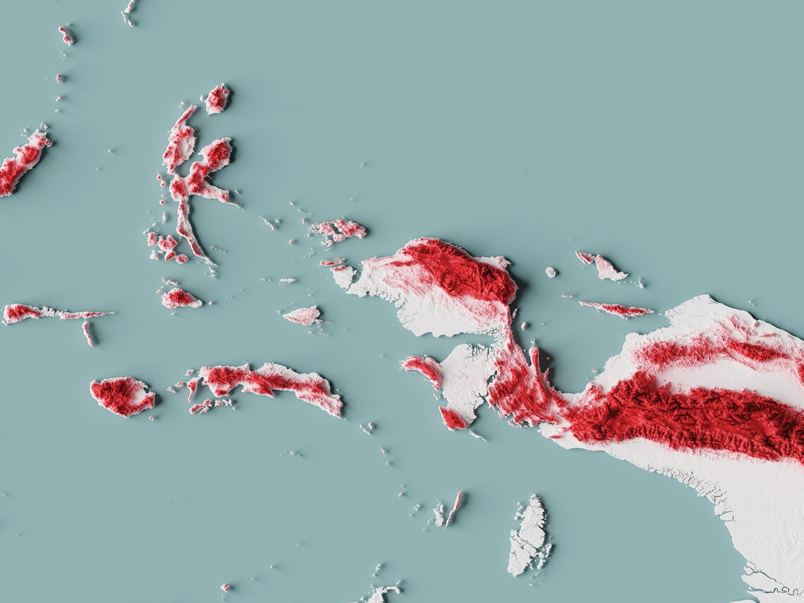 Indonesia Relief Map Printable Decor - Etsy