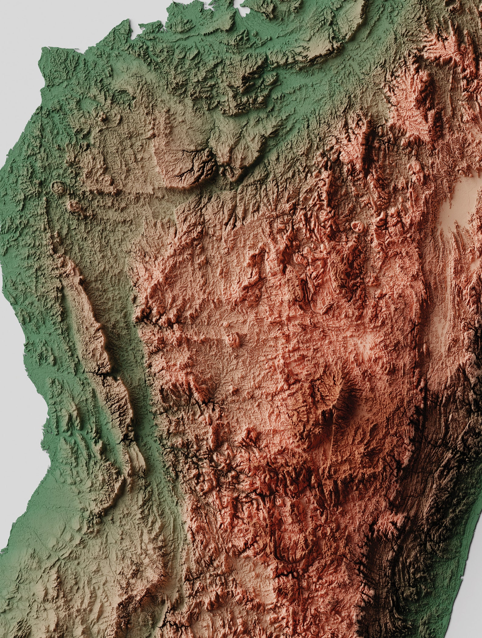 Madagascar Relief Map | Printable Decor - Etsy