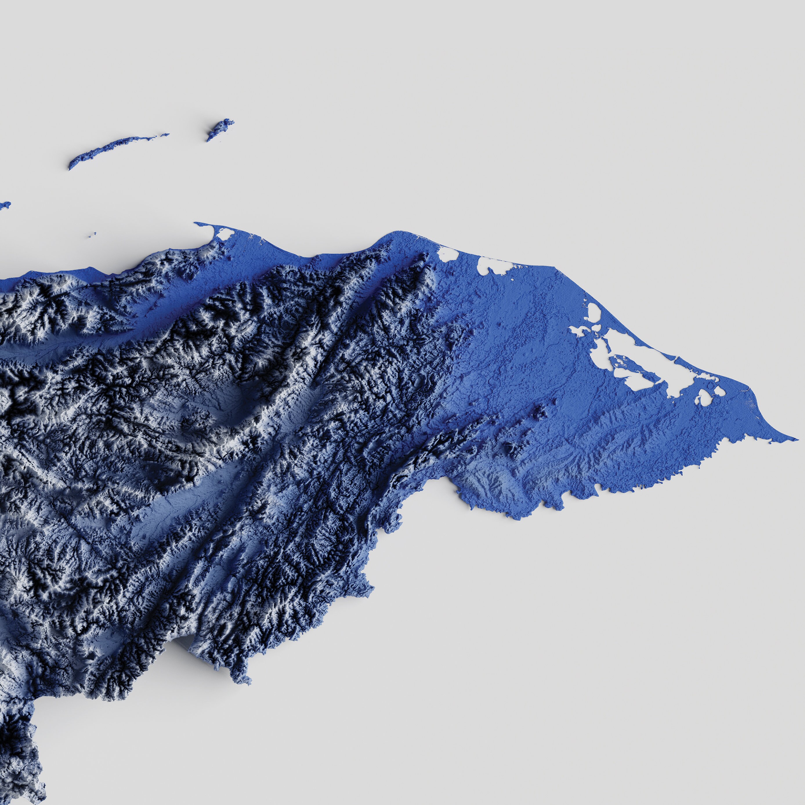 Honduras Relief Map | Printable Decor - Etsy