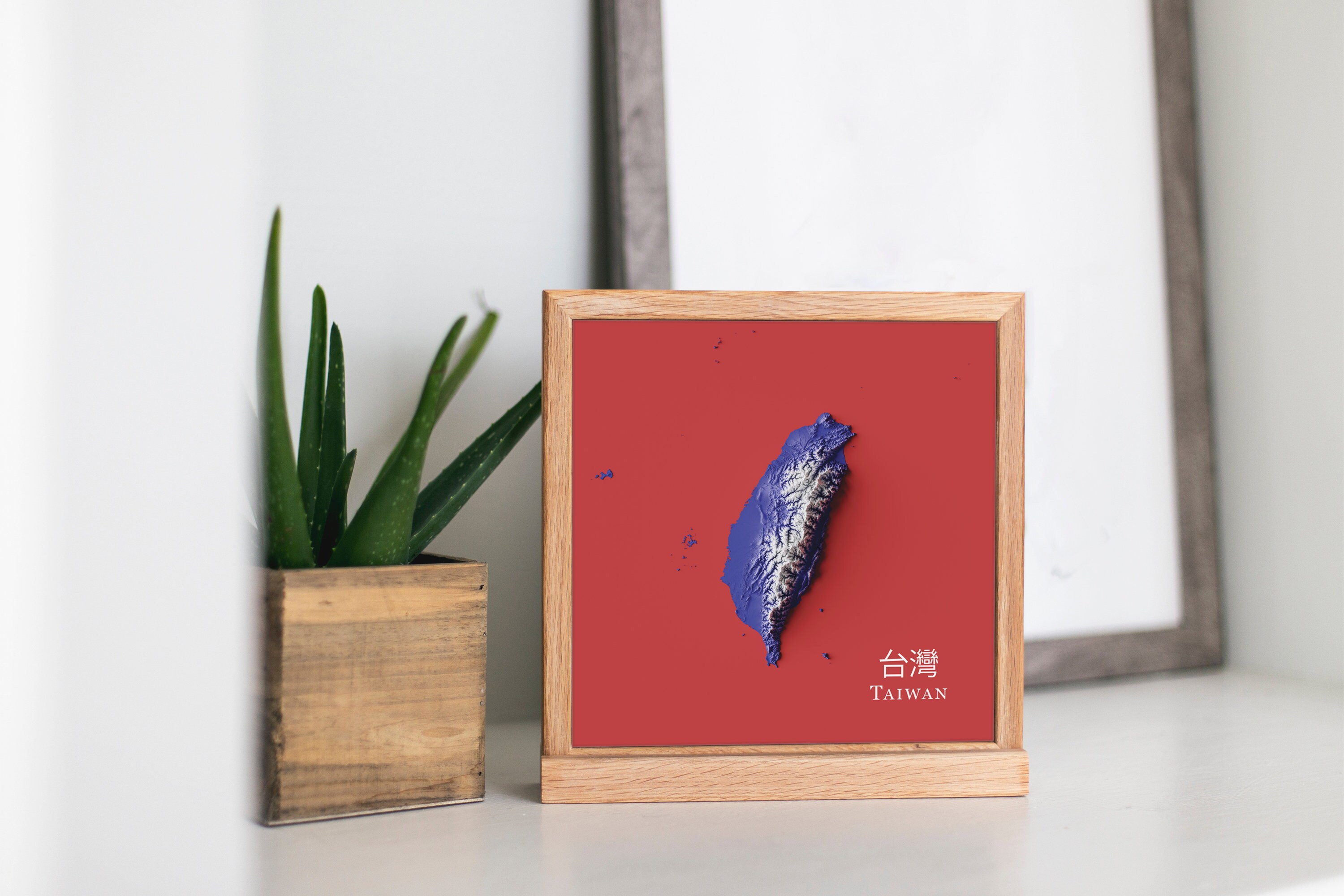 Taiwan Relief Map Printable Decor - Etsy