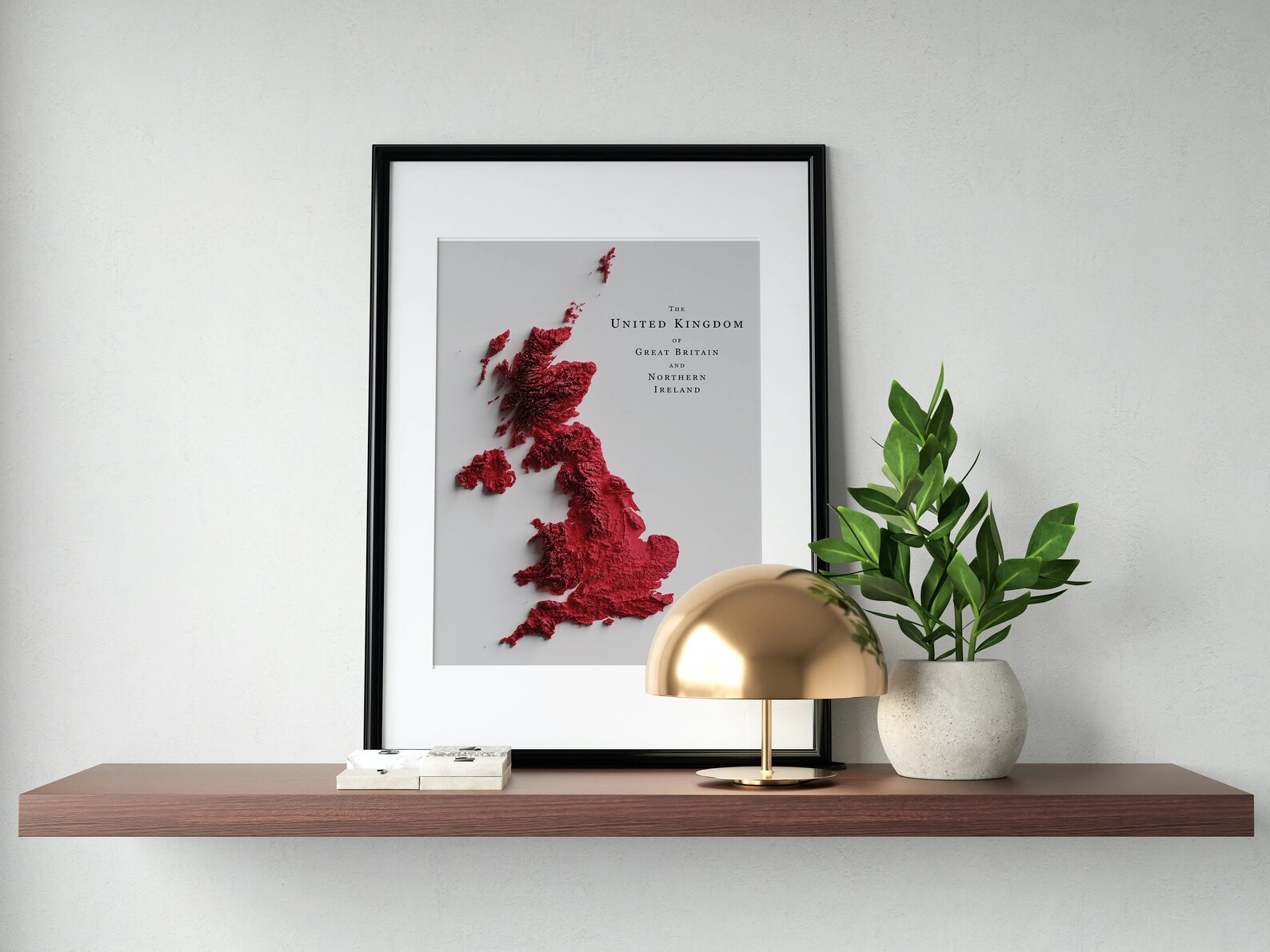 United Kingdom Relief Map | Printable Decor - Etsy