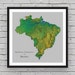 Brazil Relief Map | Printable Decor - Etsy