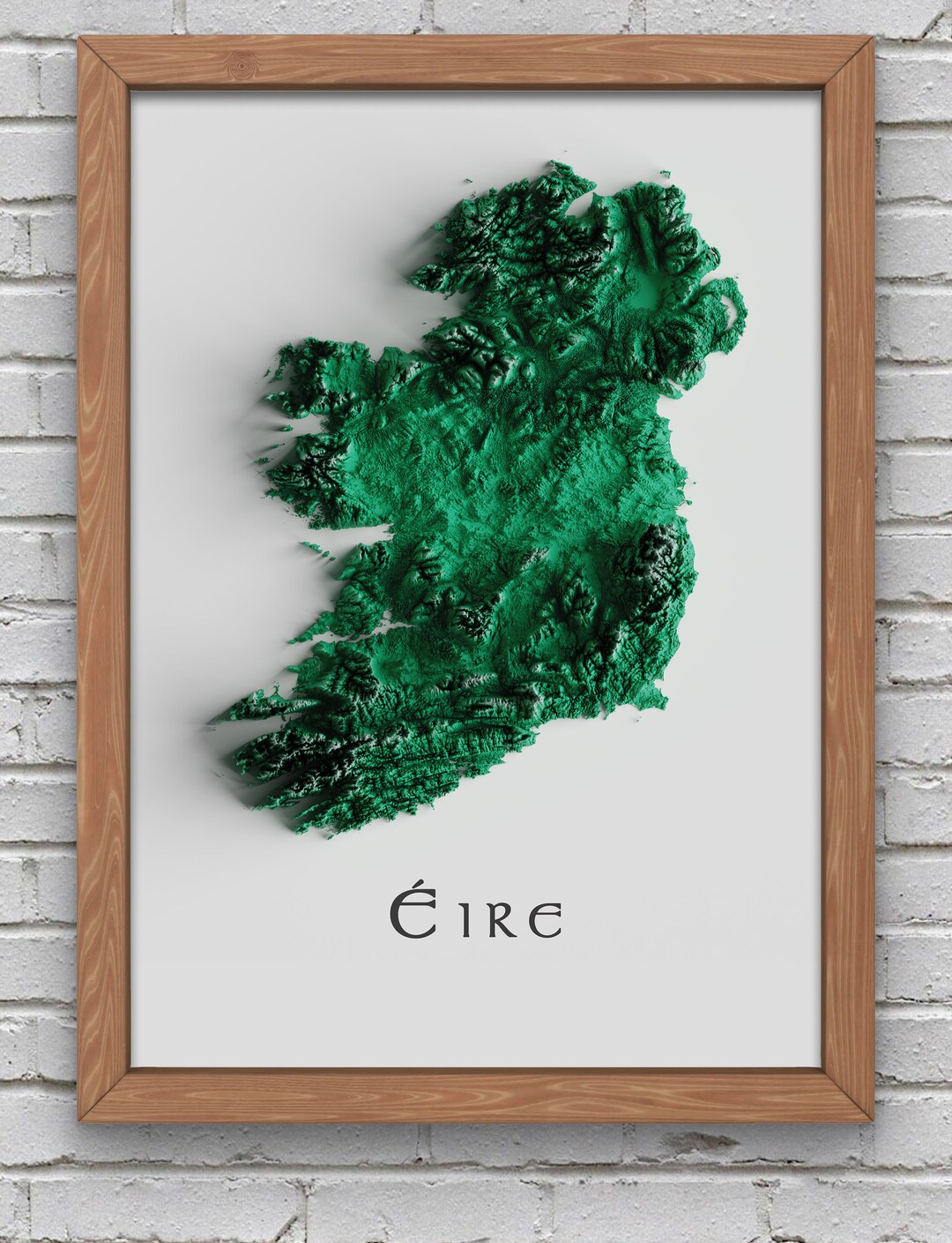 Ireland Relief Map | Printable Decor - Etsy