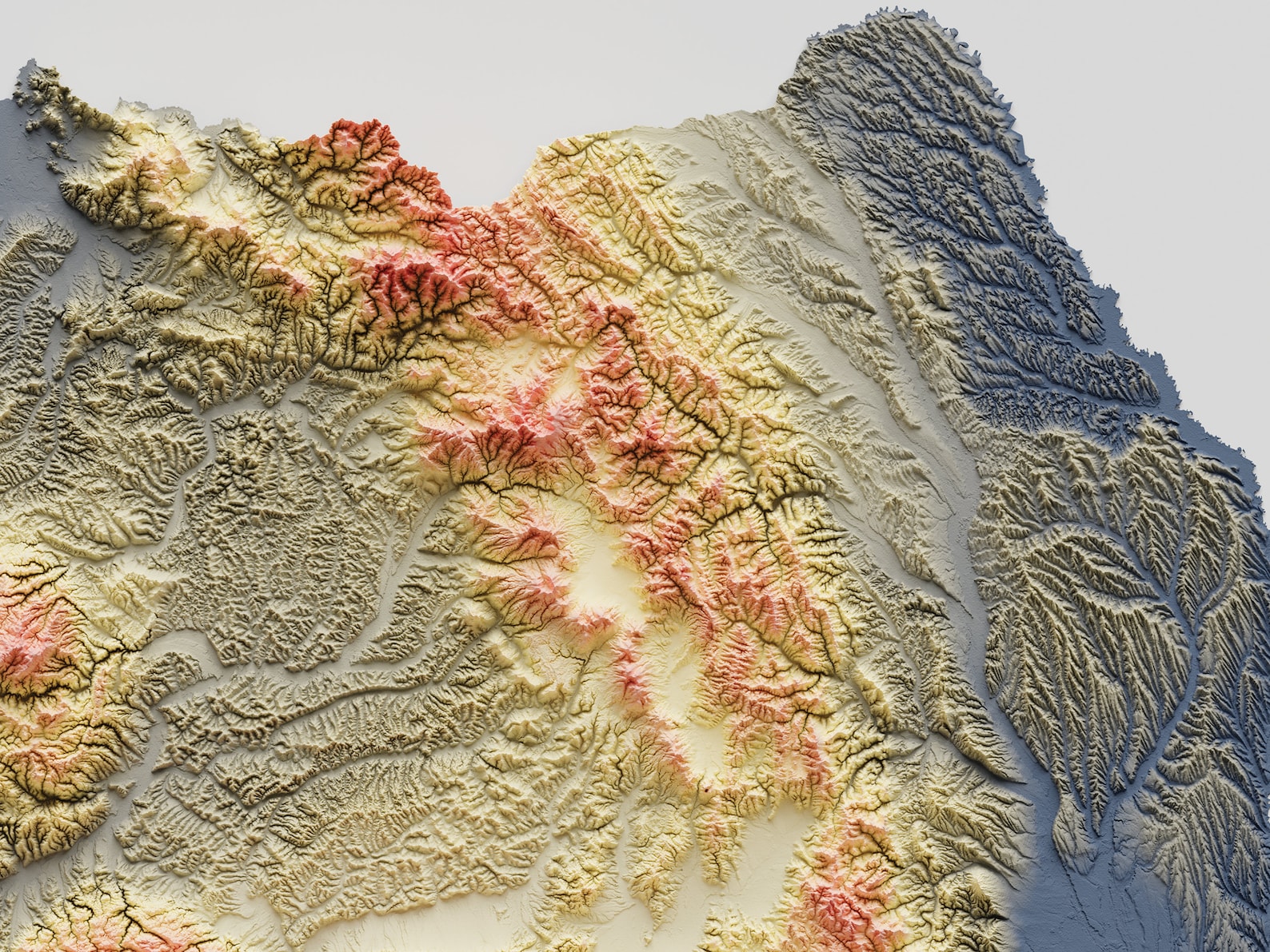Romania Relief Map Printable Decor - Etsy