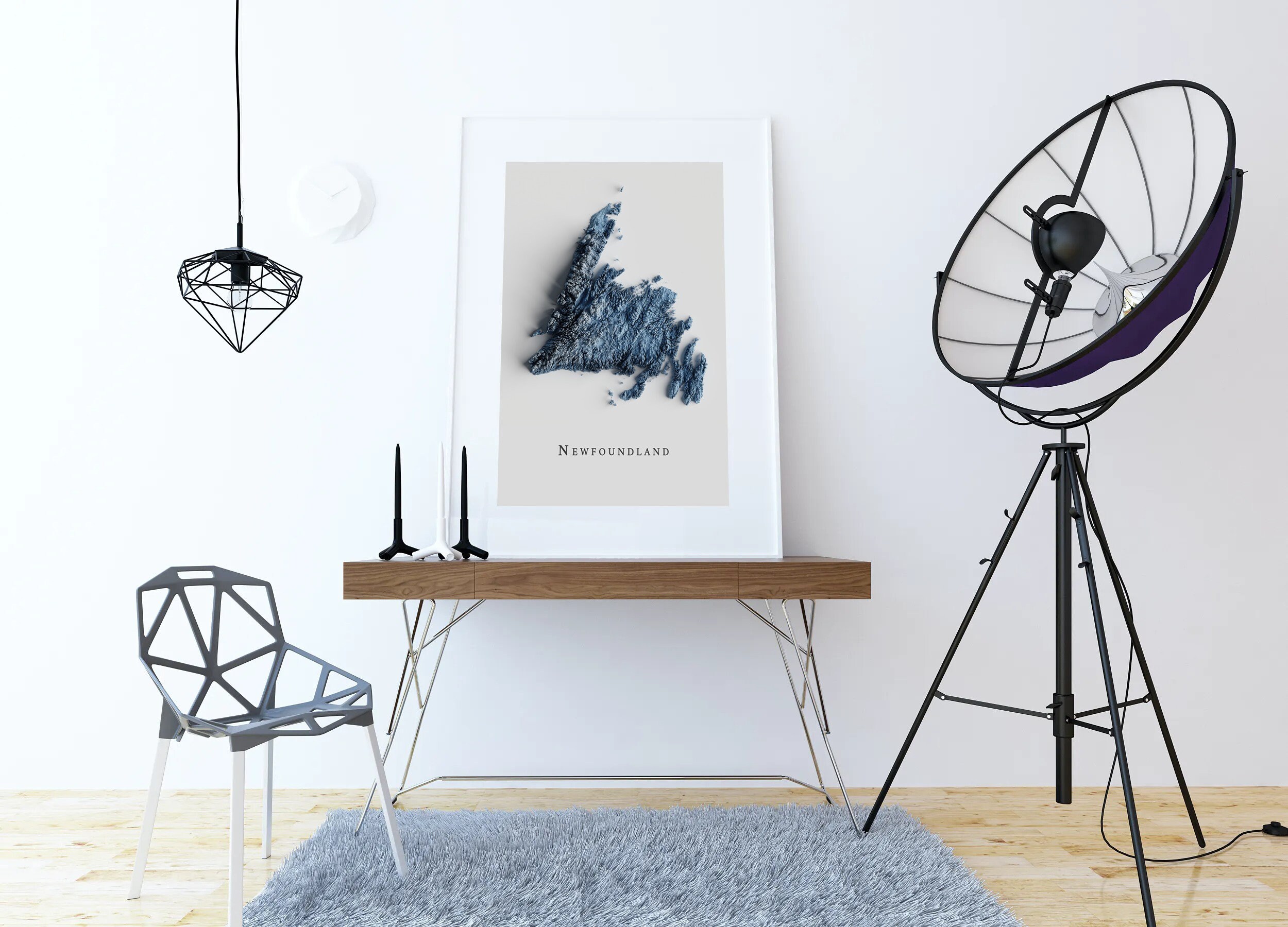 Newfoundland Relief Map | Printable Decor - Etsy