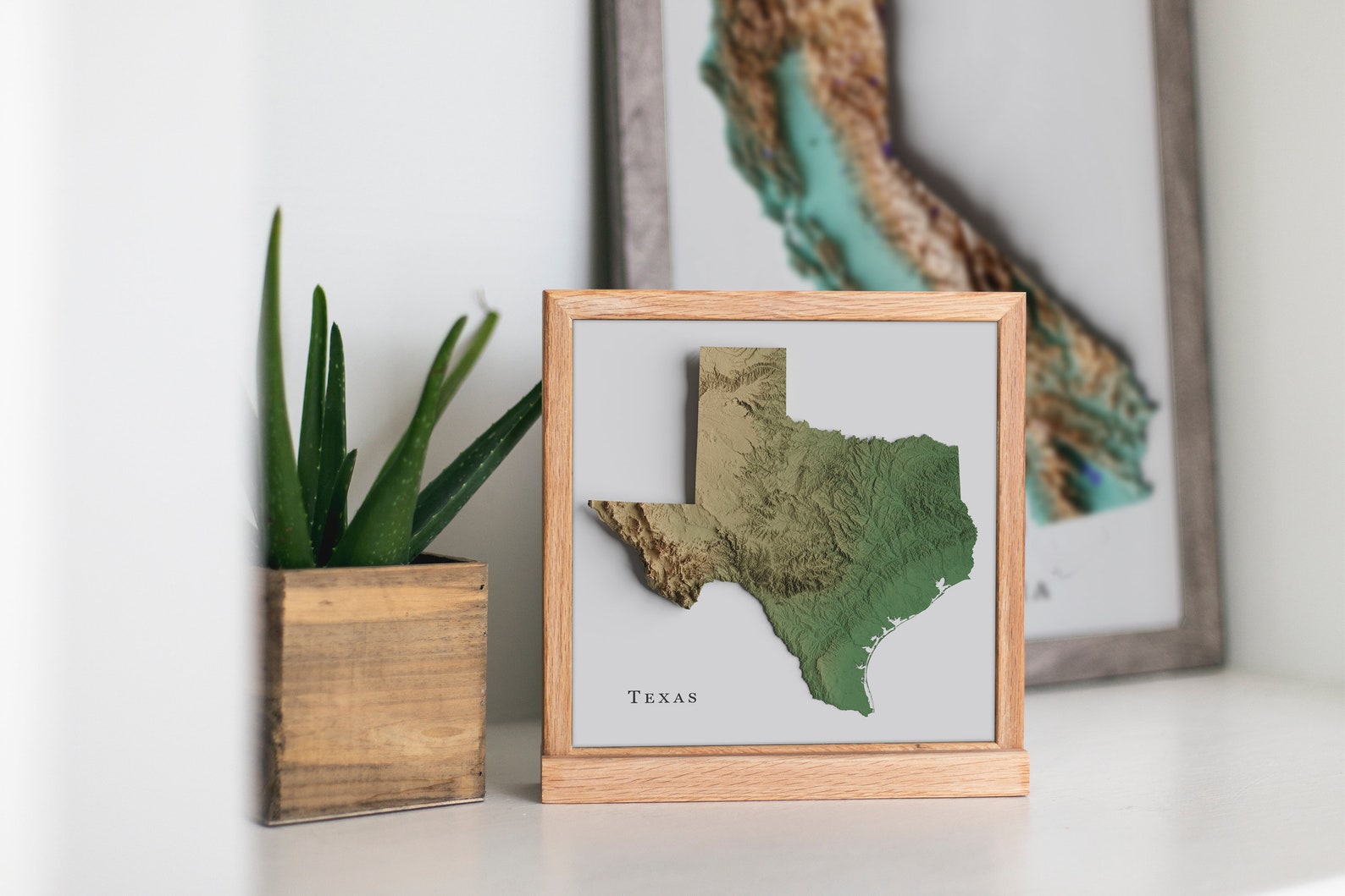 Texas Relief Map | Printable Decor - Etsy