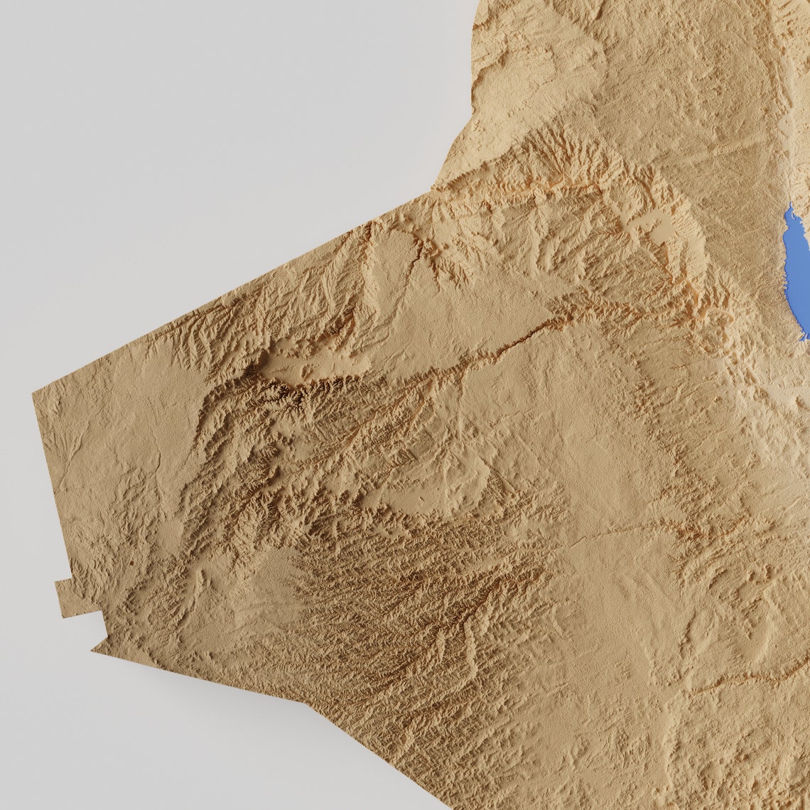 Iraq Relief Map Printable Decor - Etsy