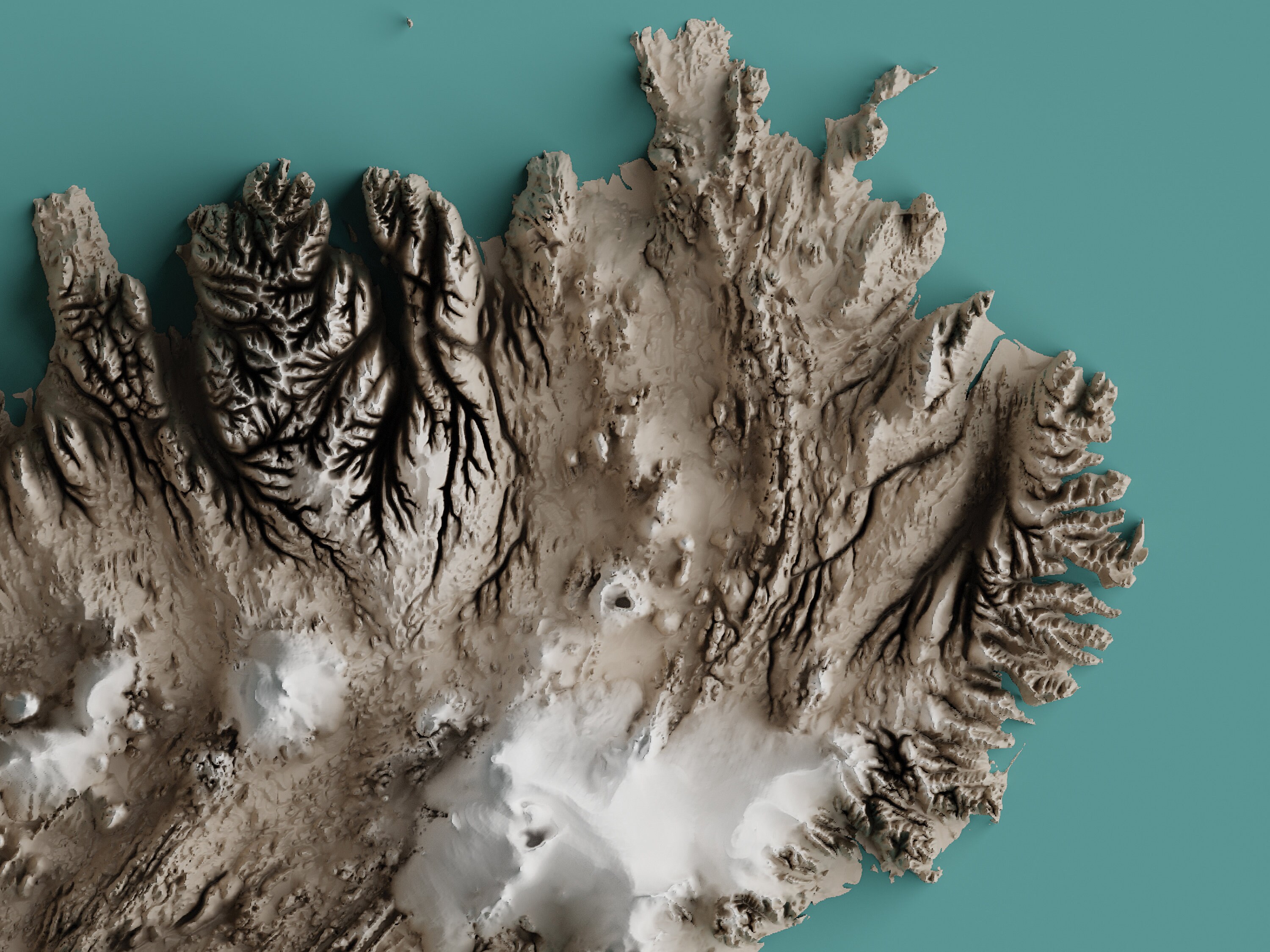 Iceland Relief Map | Printable Decor - Etsy