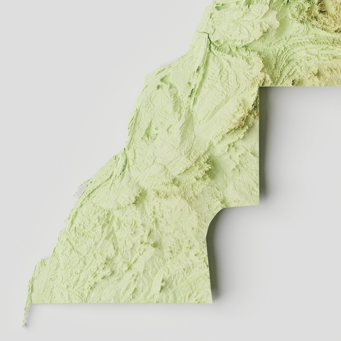 Morocco Relief Map | Printable Decor - Etsy