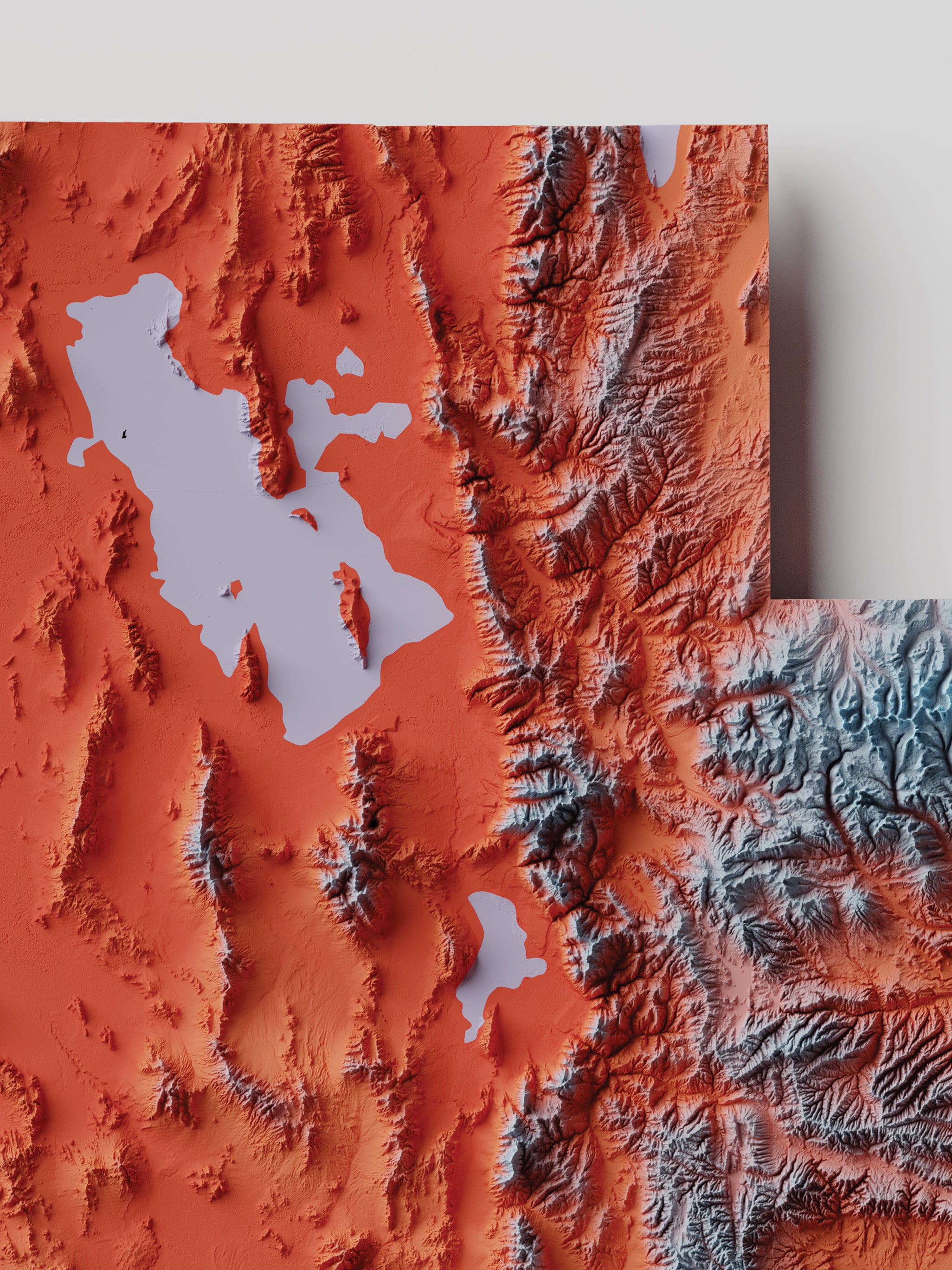Utah Relief Map Printable Decor - Etsy