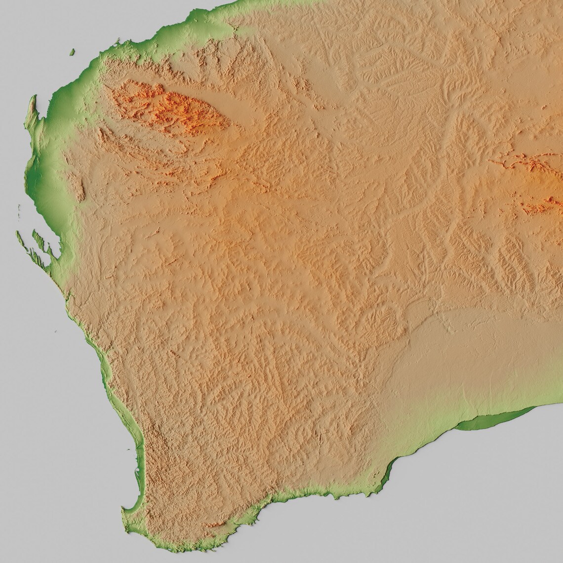 Australia Relief Map Printable Decor - Etsy