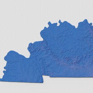Kentucky Relief Map | Printable Decor - Etsy