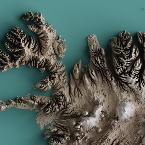 Iceland Relief Map | Printable Decor - Etsy