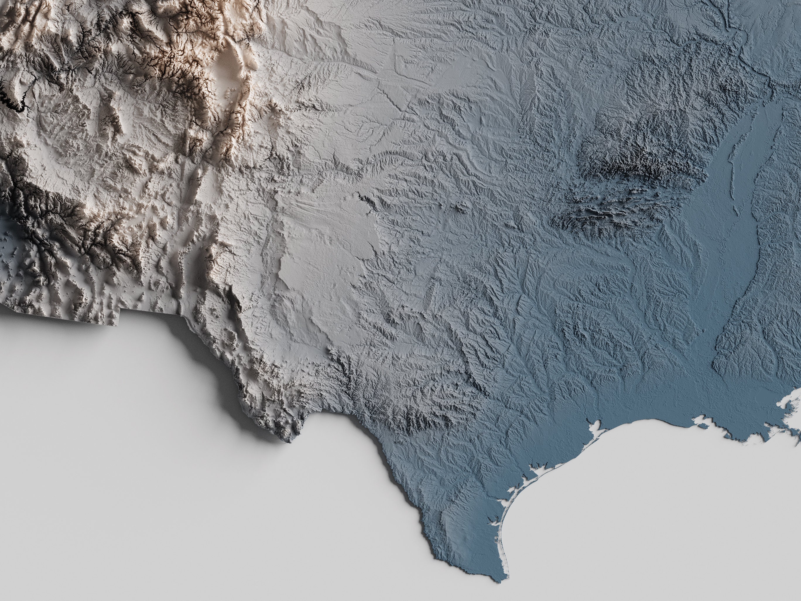 USA Relief Map Printable Decor | Etsy