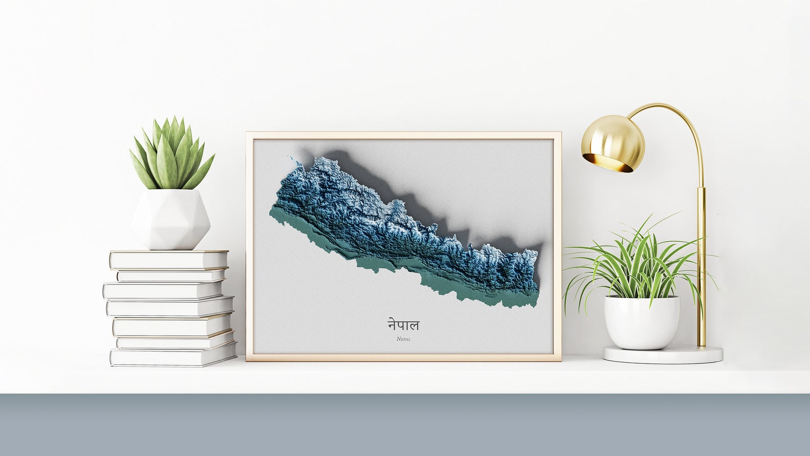 Nepal Relief Map | Printable Decor - Etsy