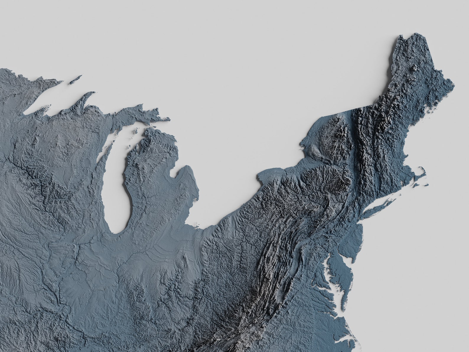 USA Relief Map Printable Decor | Etsy