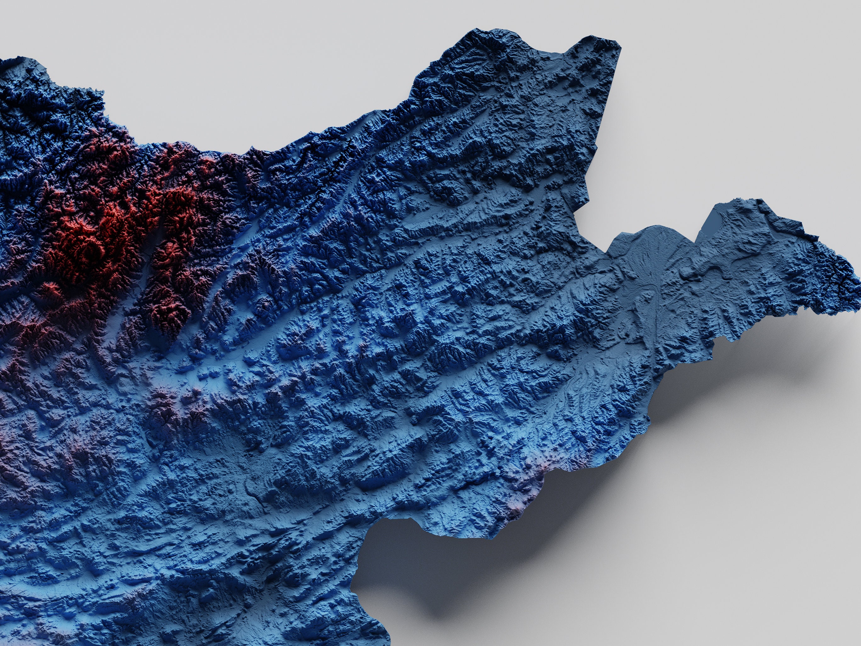 Mongolia Relief Map | Printable Decor - Etsy