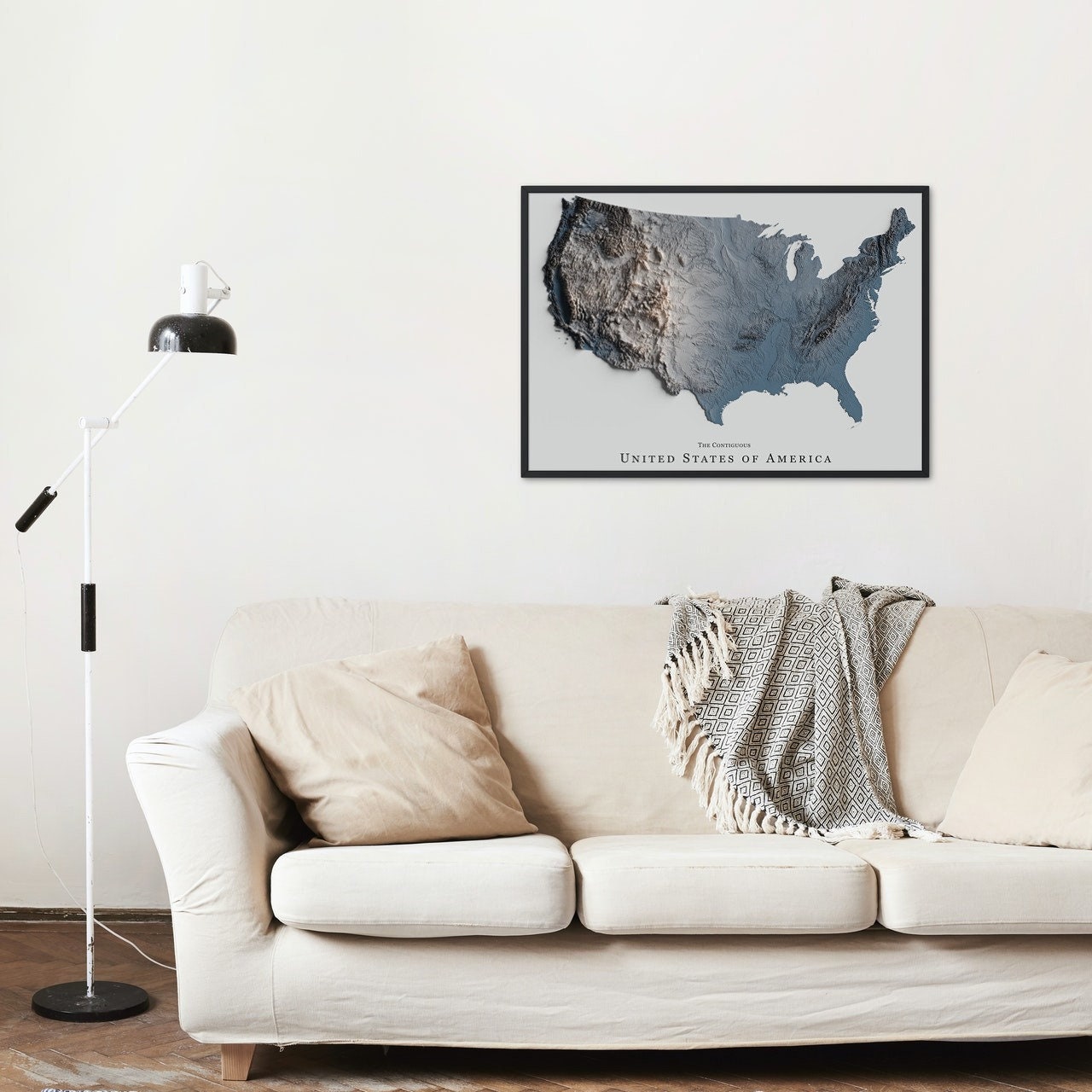 USA Relief Map Printable Decor | Etsy