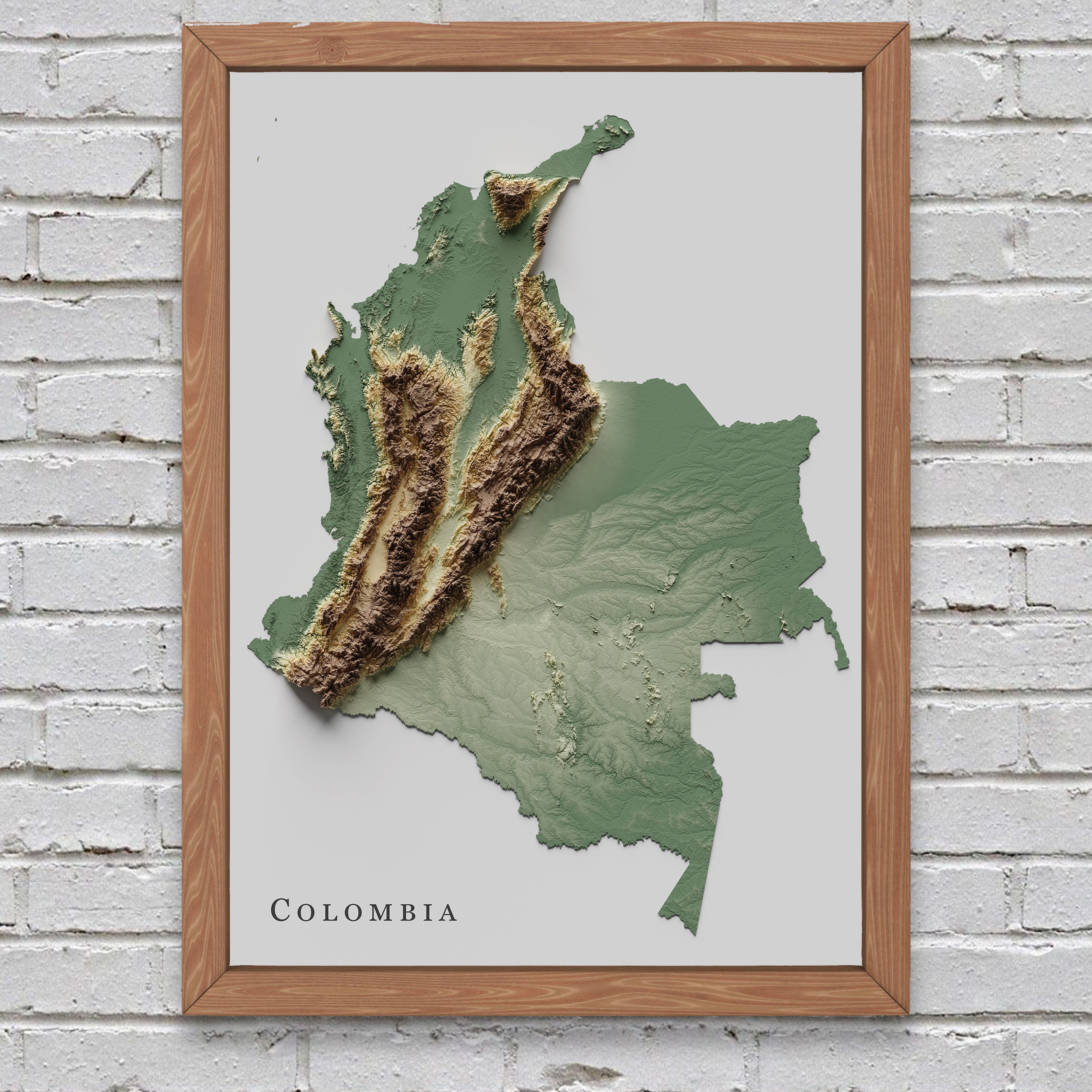 Colombia Relief Map | Printable Decor - Etsy