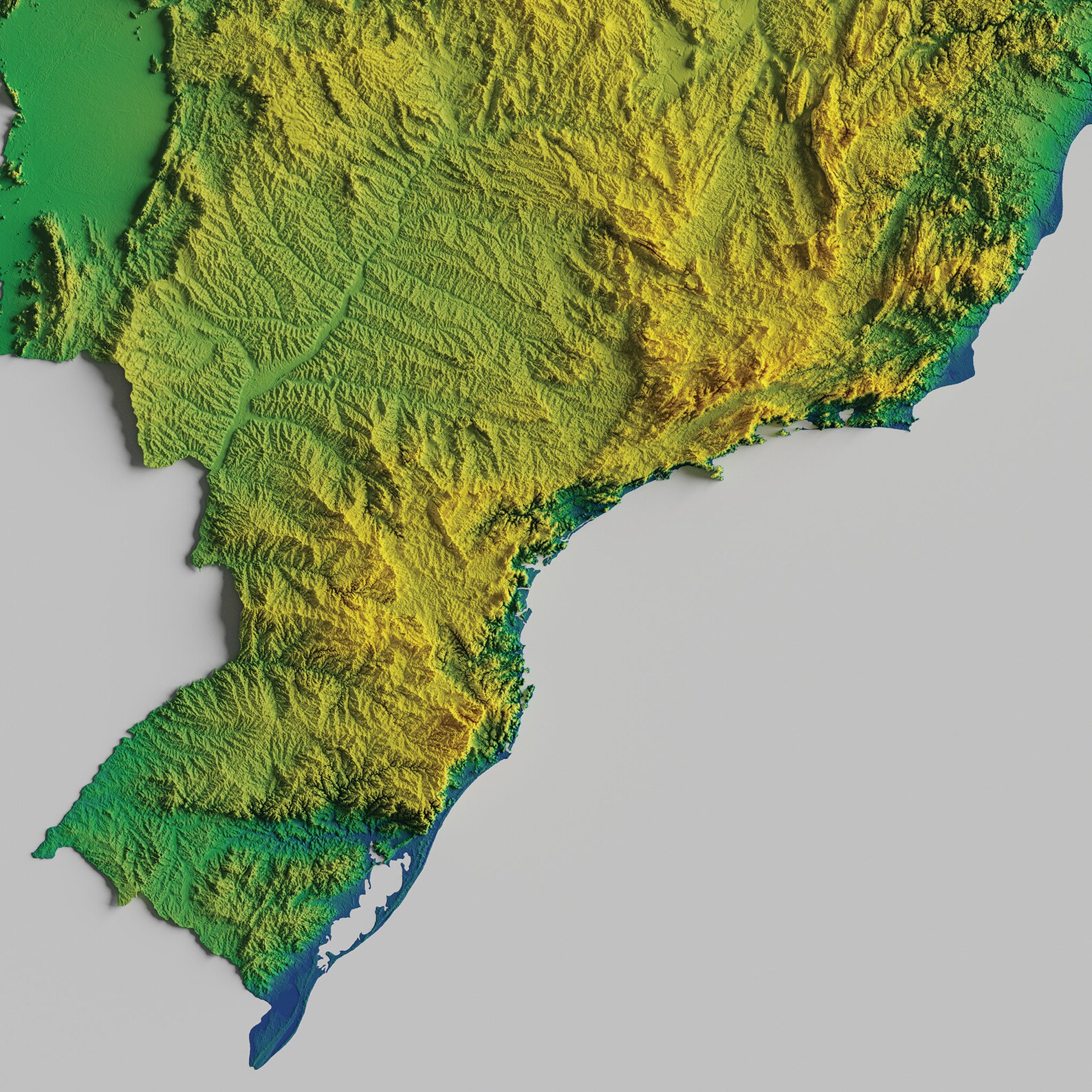 Brazil Relief Map | Printable Decor - Etsy