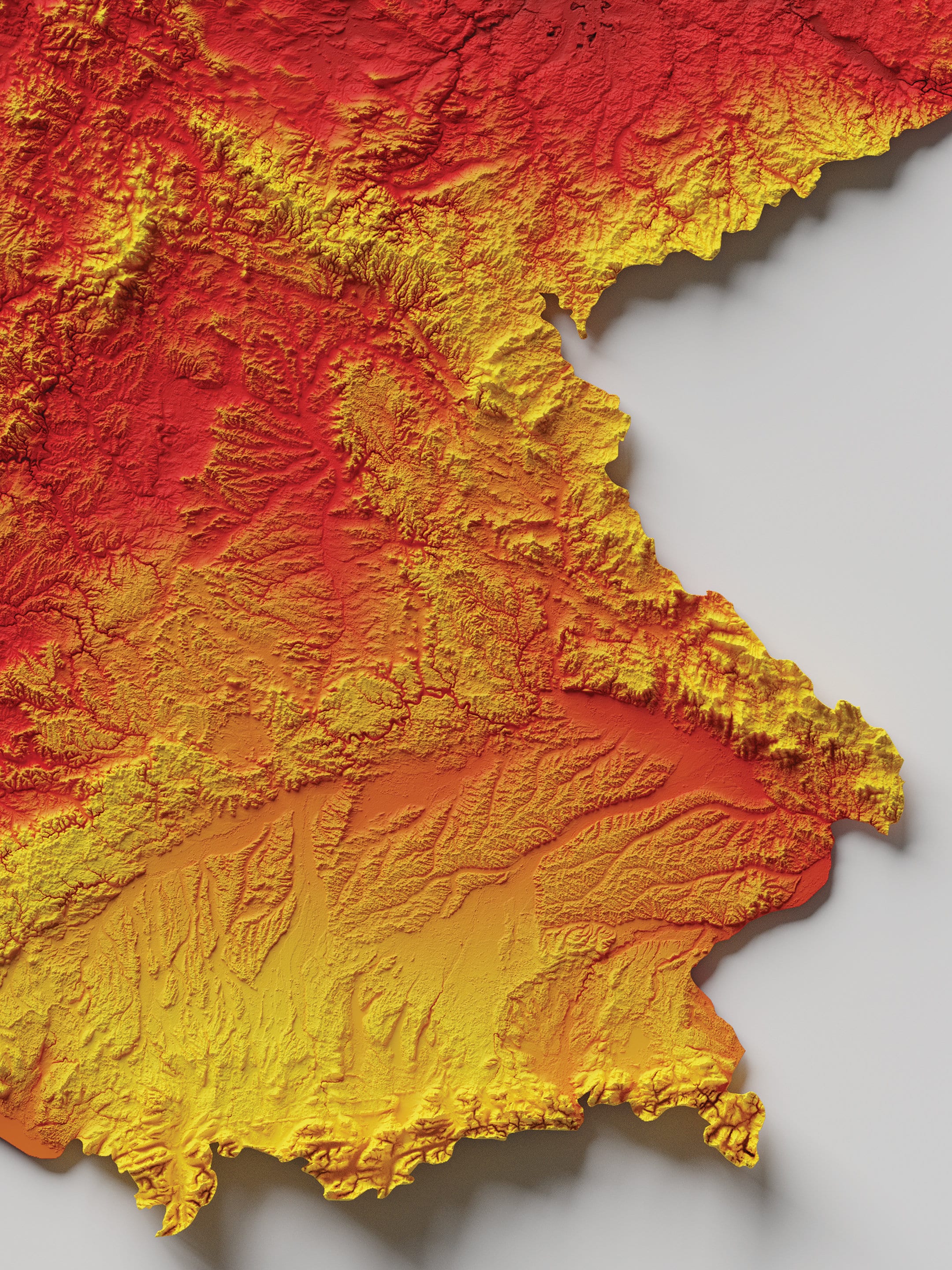 Germany Relief Map Printable Decor - Etsy