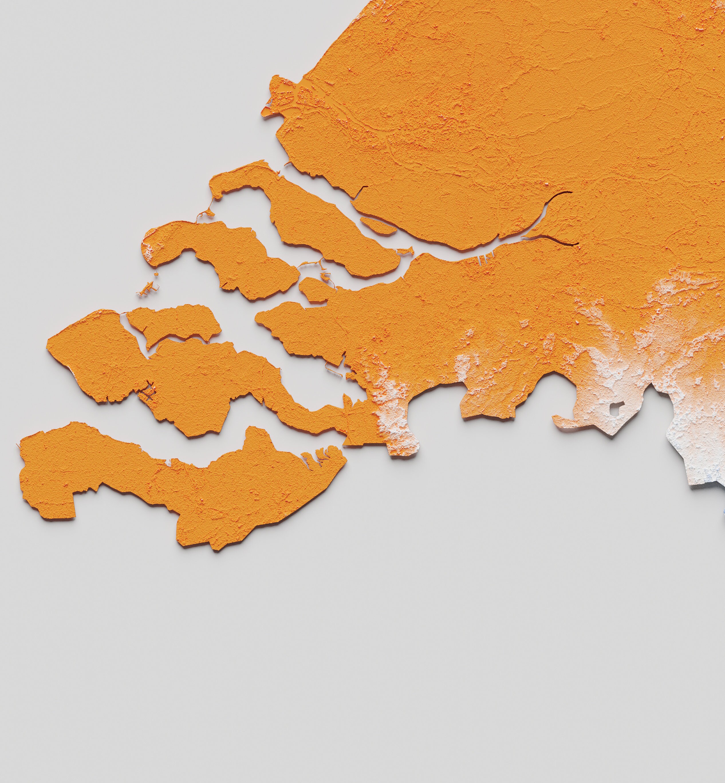 The Netherlands Relief Map | Printable Decor - Etsy